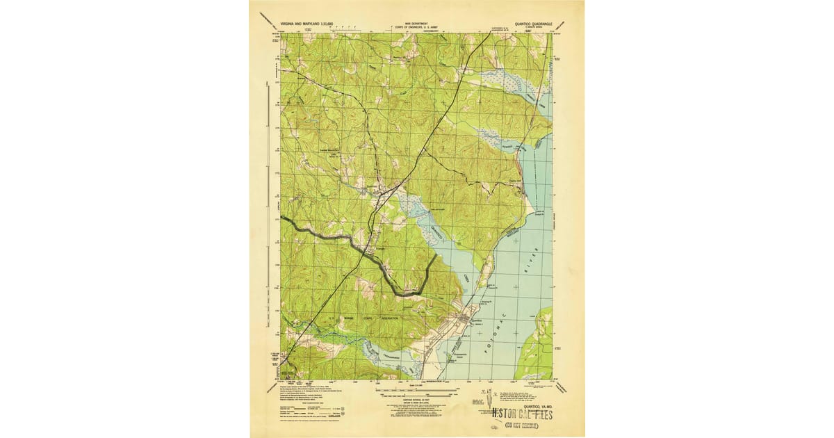 1944 Map of Quantico, VA — High-Res | Pastmaps