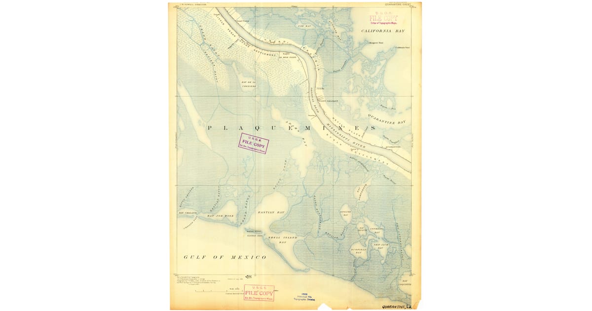 Old Maps of Port Sulphur, LA for Academic Research | Pastmaps