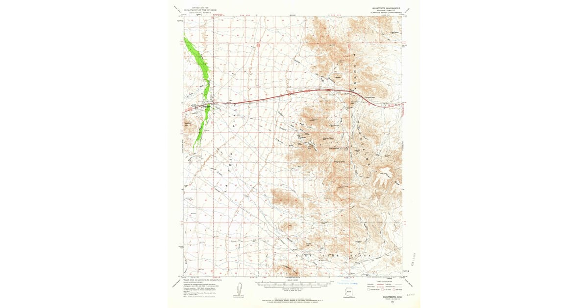 1962 Map of Quartzsite, AZ — High-Res | Pastmaps