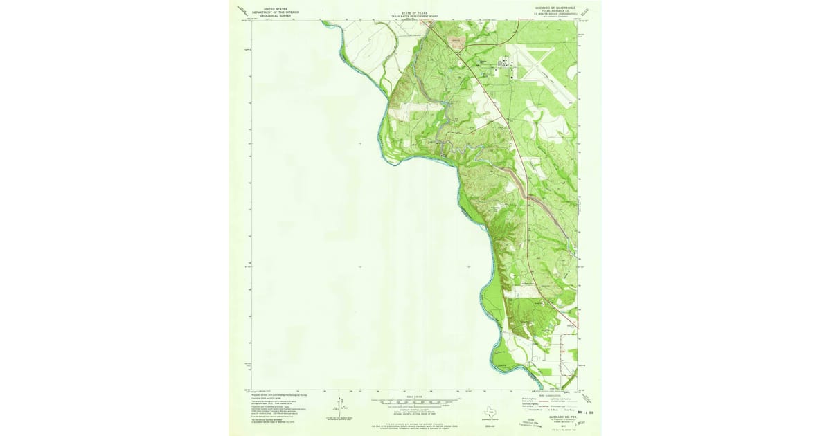 1974 Map of Quemado SE, Maverick County, TX — High-Res | Pastmaps