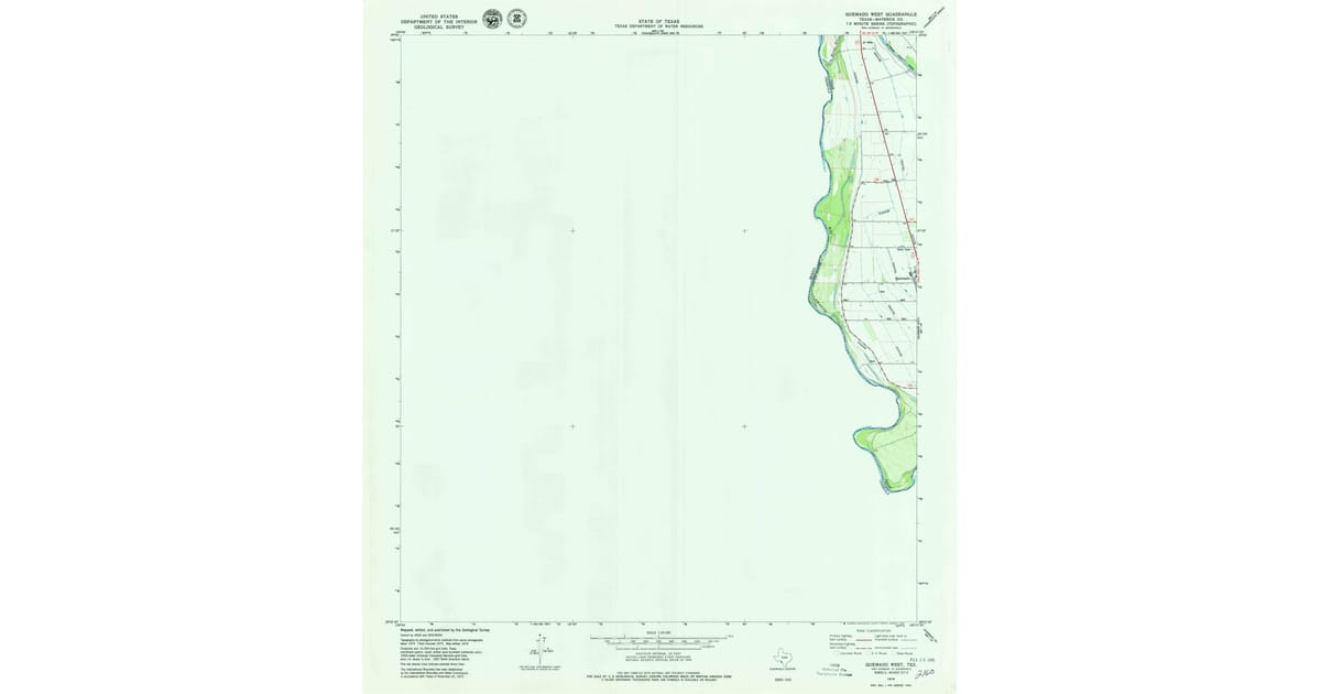 1979 Map of Quemado West, Maverick County, TX — High-Res | Pastmaps