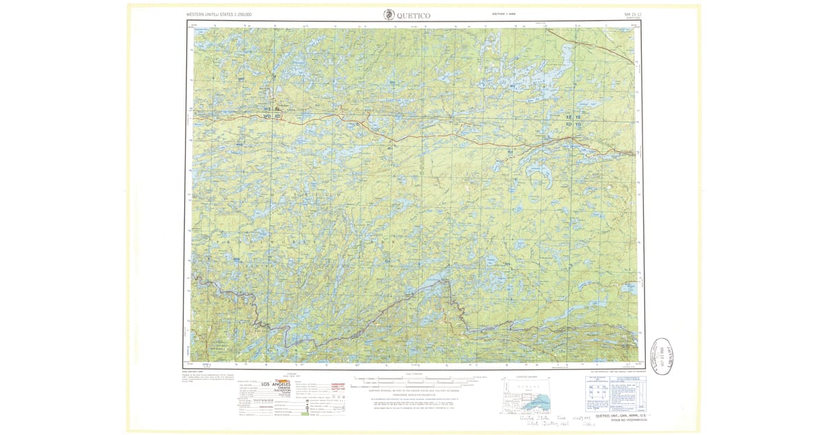 1968 Map of Quetico, Cook County, MN — High-Res | Pastmaps