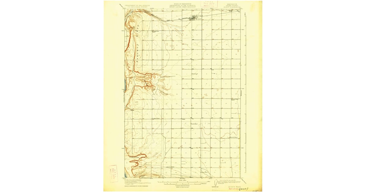 1910 Map of Quincy, WA — High-Res, 1926 Print | Pastmaps