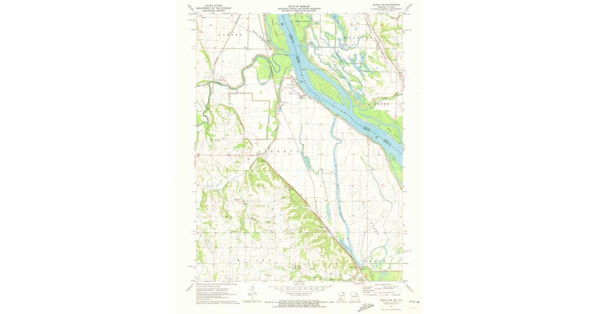 1971 Map of Quincy SW, Marion County, MO — High-Res | Pastmaps