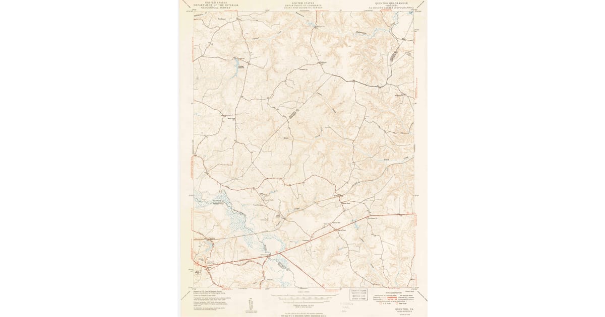 1949 Map of Quinton, New Kent County, VA — High-Res | Pastmaps