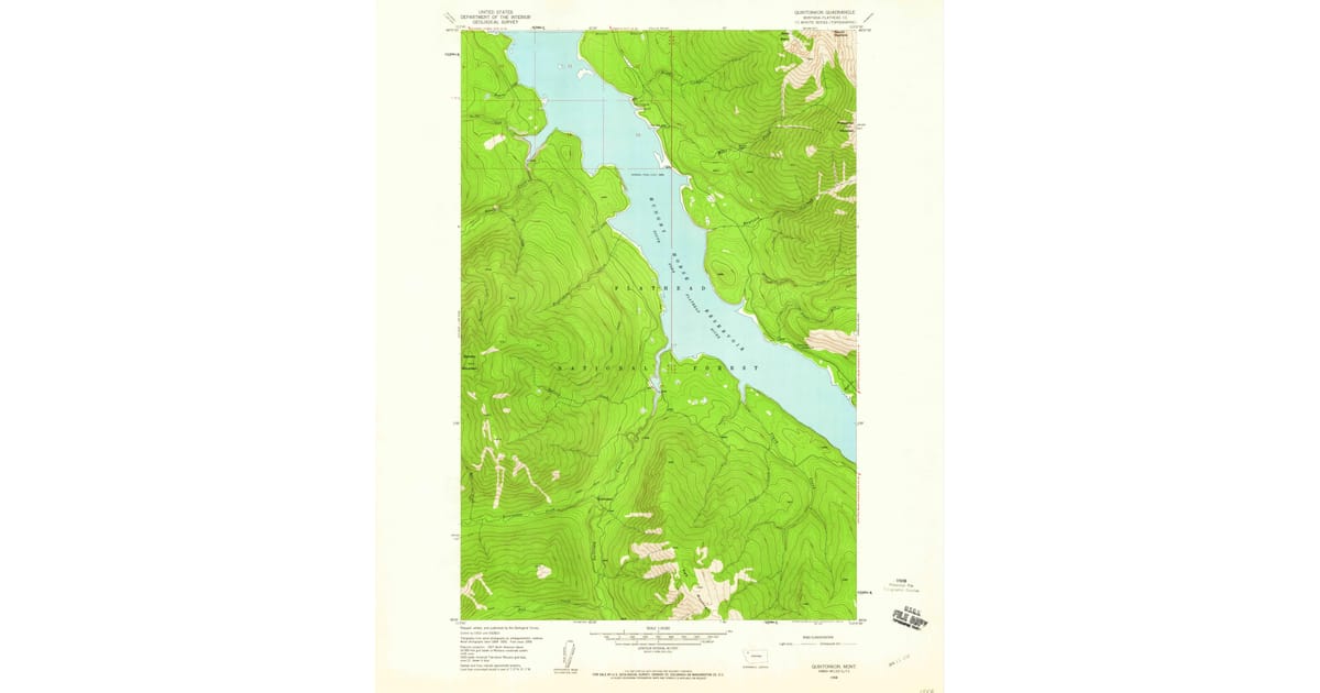 1958 Map of Quintonkon, Flathead County, MT — High-Res | Pastmaps