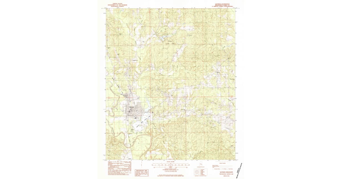 1983 Map of Quitman, MS — High-Res | Pastmaps