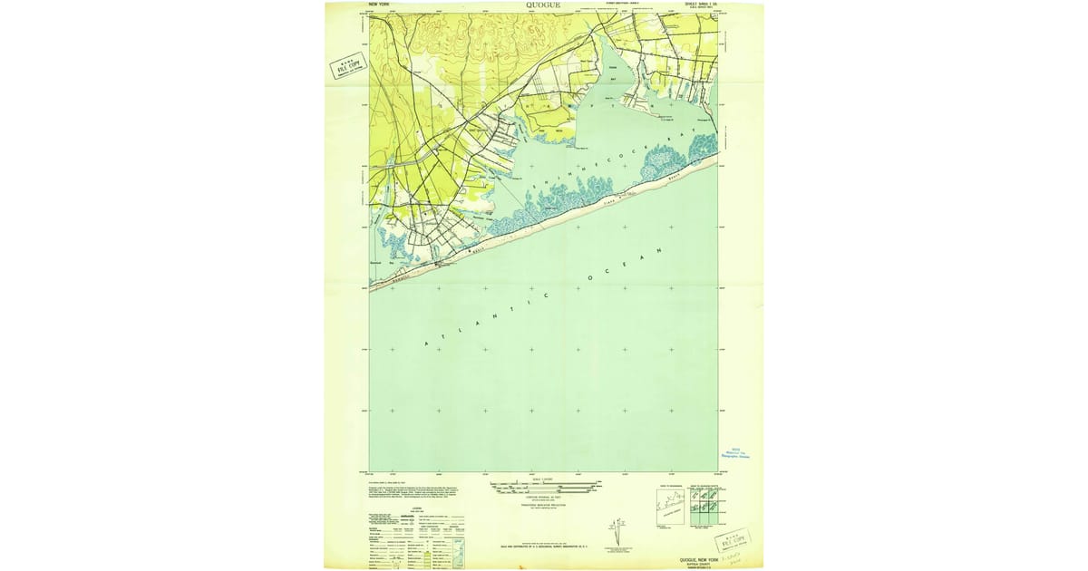 1947 Map of Quogue, NY — High-Res | Pastmaps