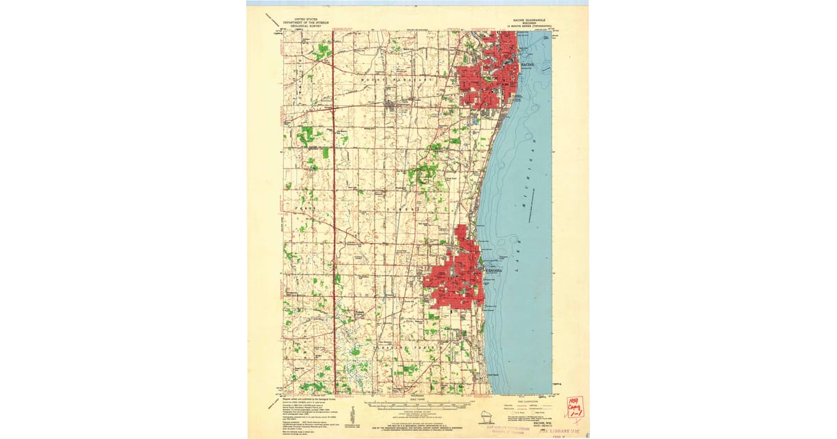 1959 Map of Racine, WI — High-Res | Pastmaps