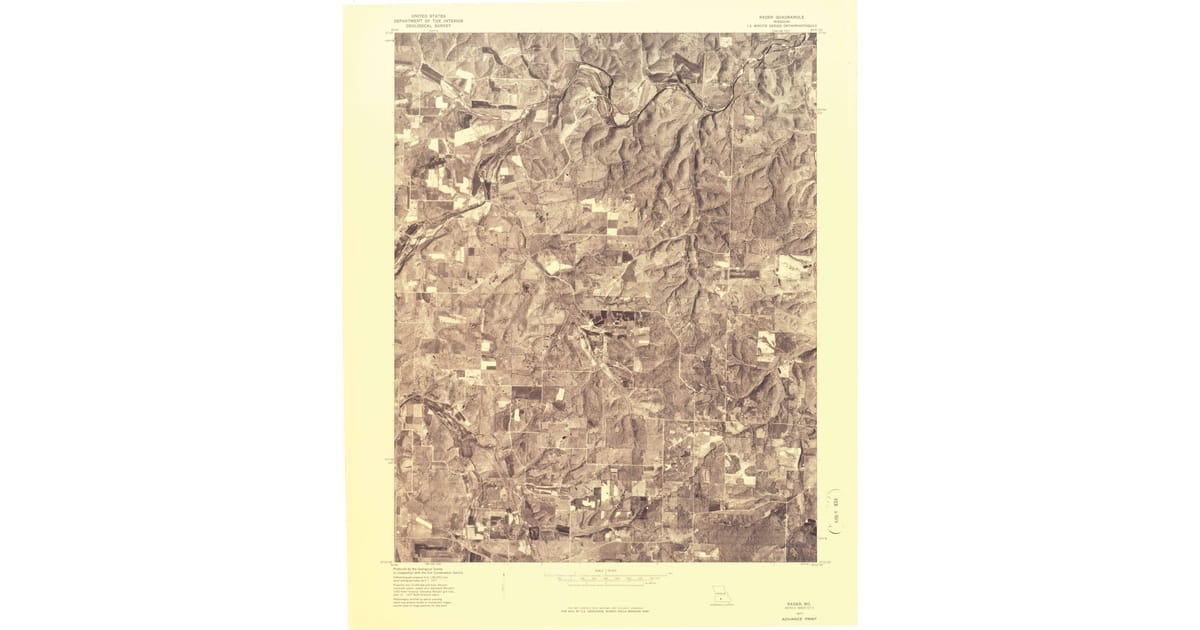 1977 Map of Rader, Wright County, MO — High-Res | Pastmaps