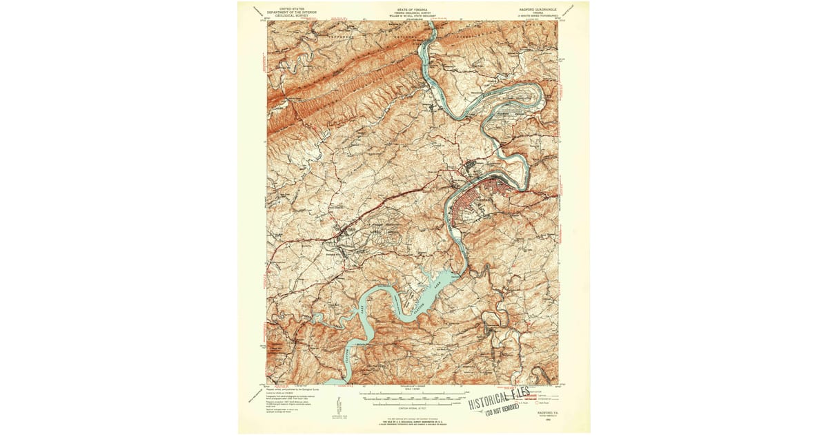 1950s Maps of Mountain View, VA | Pastmaps