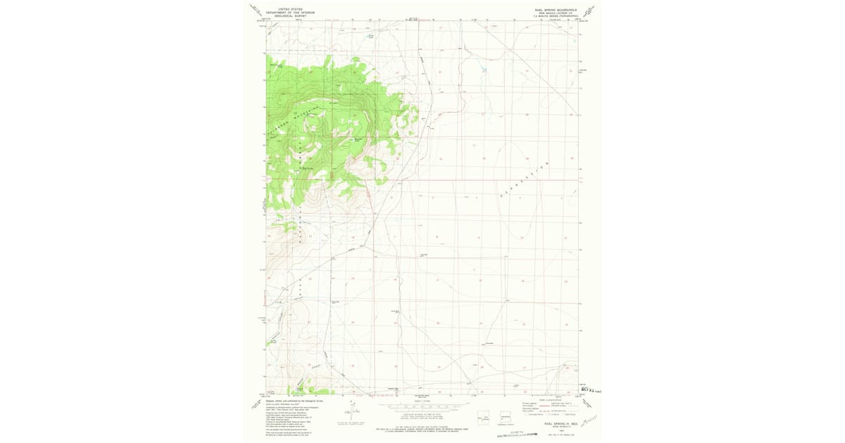 1981 Map of Rael Spring, Catron County, NM — High-Res | Pastmaps