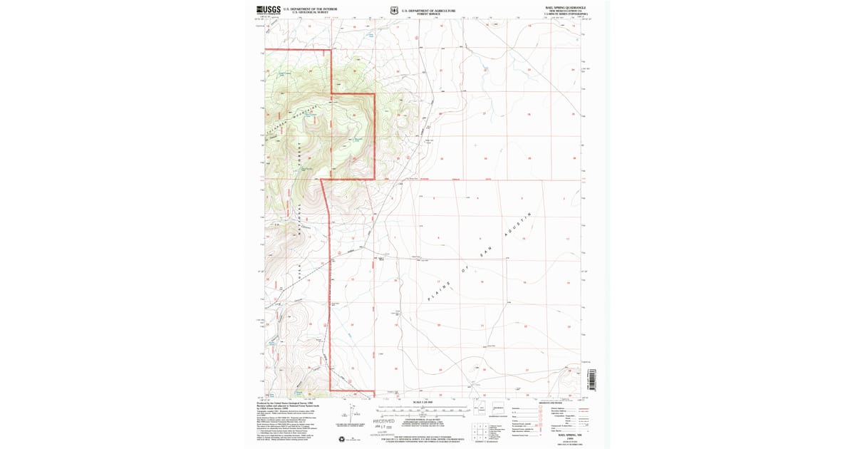 1999 Map of Rael Spring, Catron County, NM — High-Res | Pastmaps