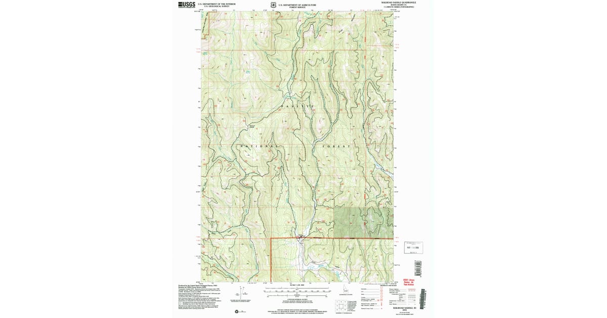 2004 Map of Railroad Saddle, Adams County, ID — High-Res | Pastmaps