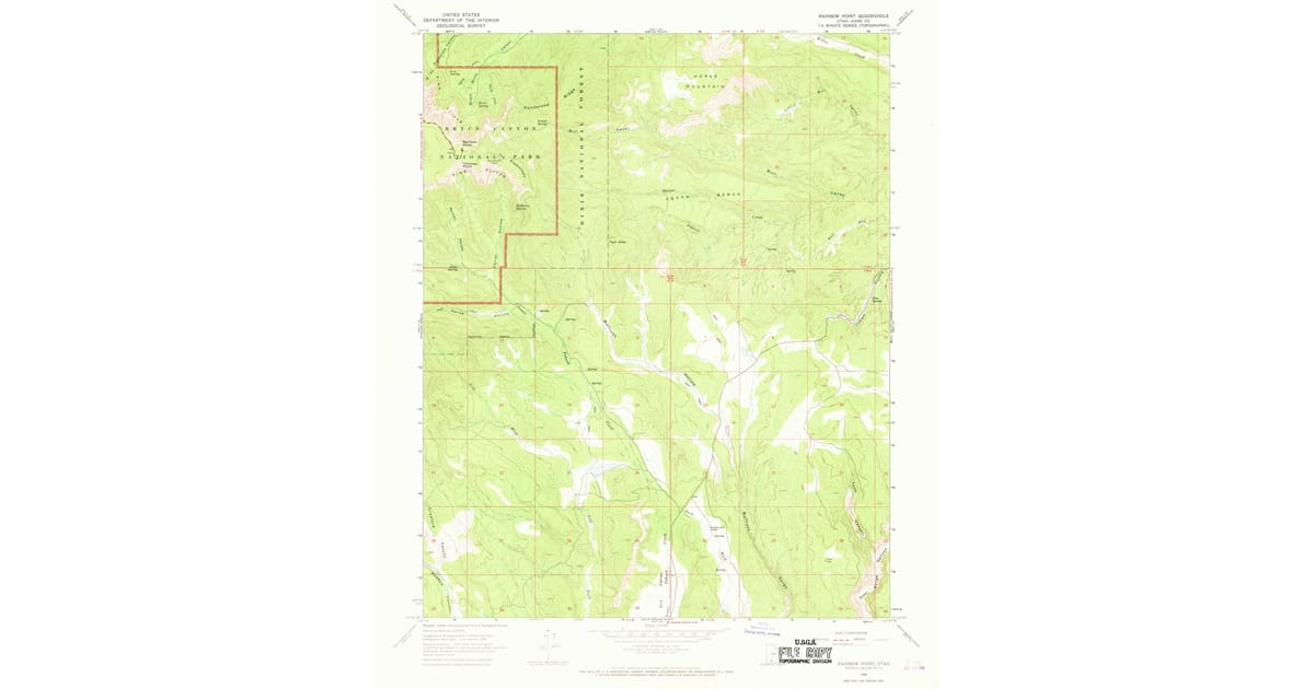 1966 Map of Rainbow Point, Kane County, UT — High-Res | Pastmaps