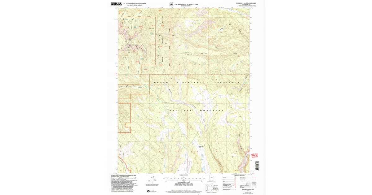 2002 Map of Rainbow Point, Kane County, UT — High-Res | Pastmaps