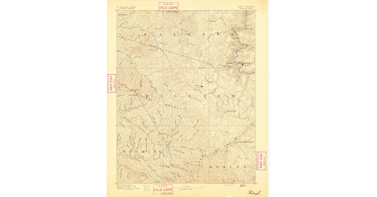 Old Maps of Lego, WV for Metal Detecting | Pastmaps