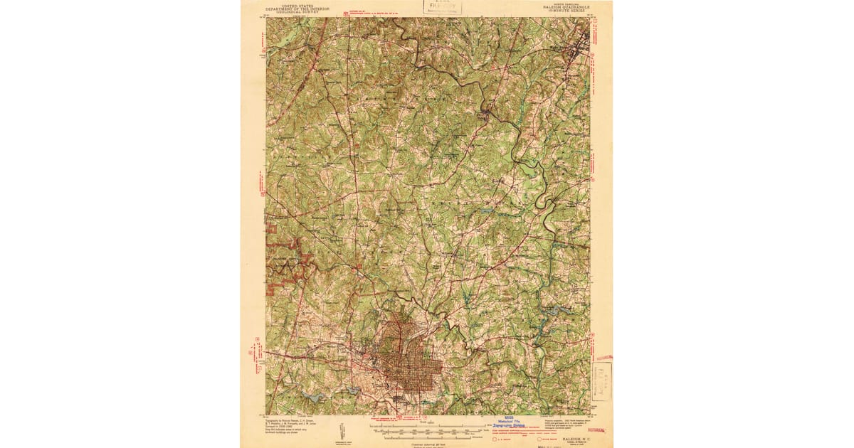 Old Maps of Normandy Glen, Wake County | Pastmaps