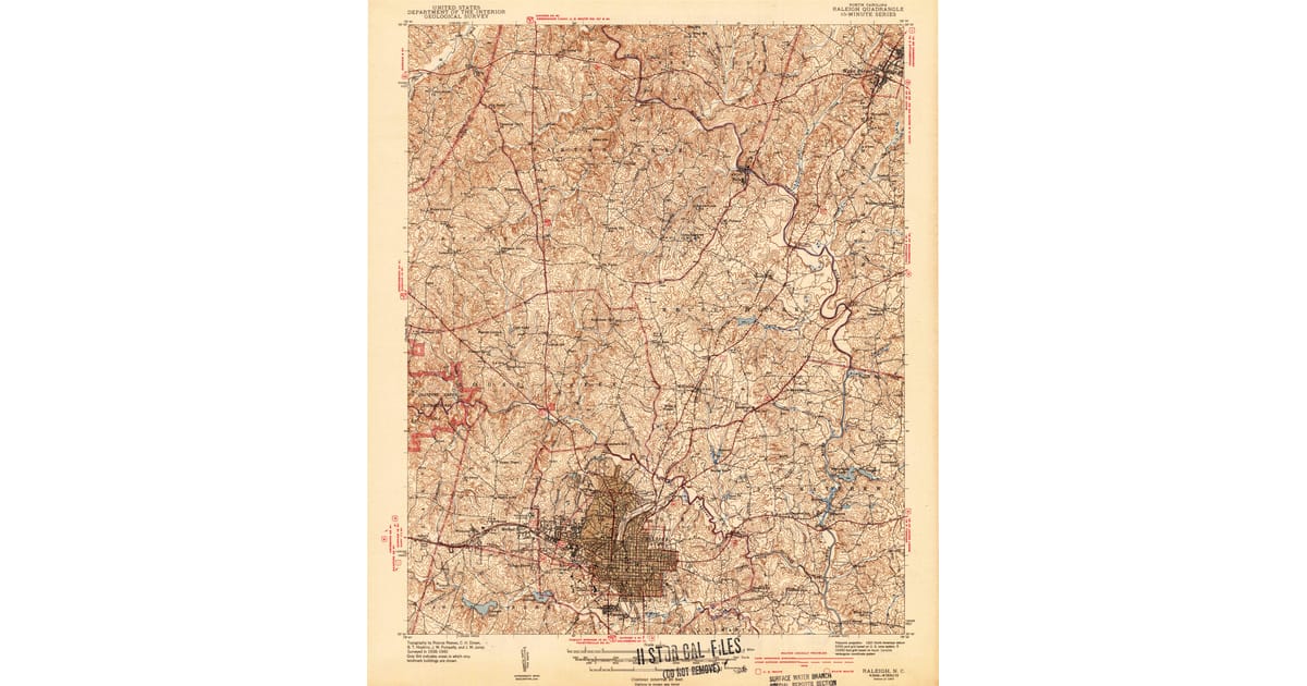 1900s (20th Century) Maps of View at Lake Lynn, Raleigh | Pastmaps