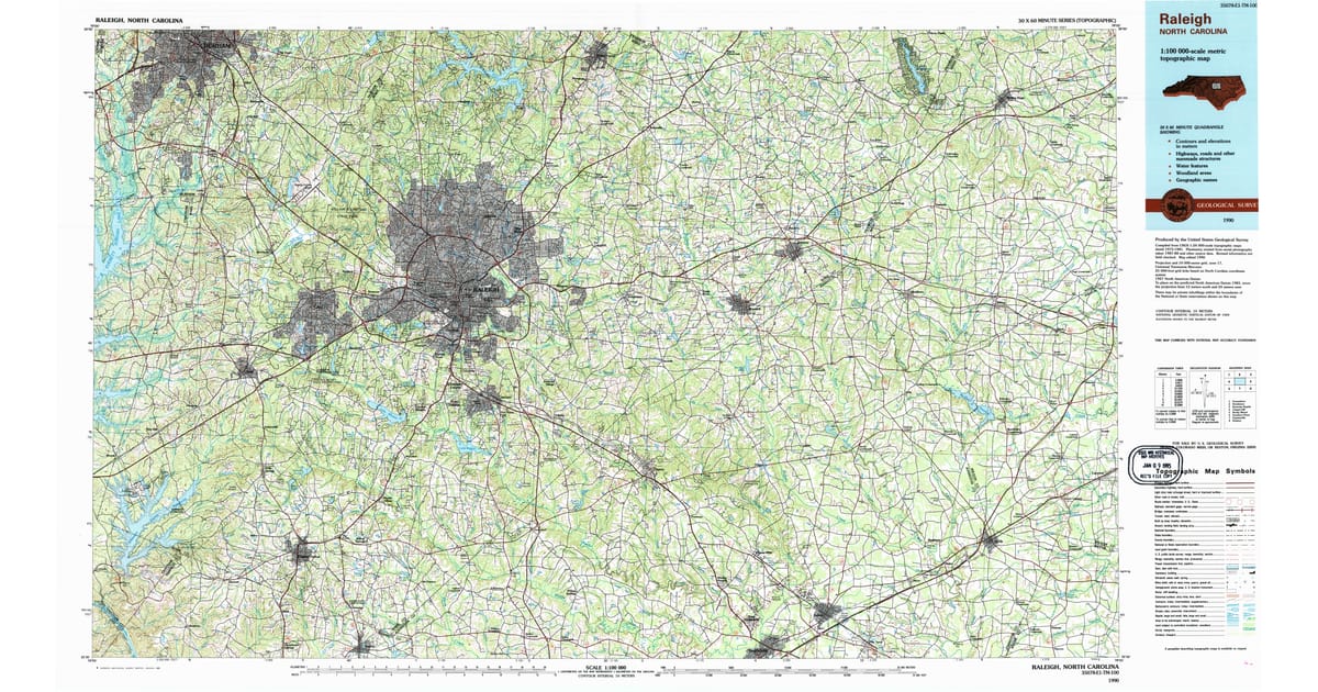 1990s Maps of Lakestone, Wake County | Pastmaps