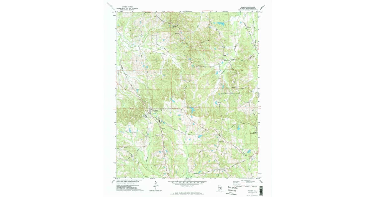 1970s Maps of Ramer, AL | Pastmaps