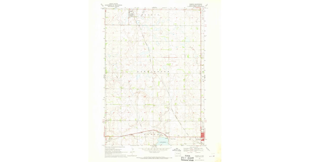 1968 Map of Ramona, SD — High-Res | Pastmaps