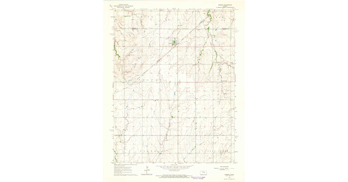 1964 Map of Ramona, KS — High-Res | Pastmaps