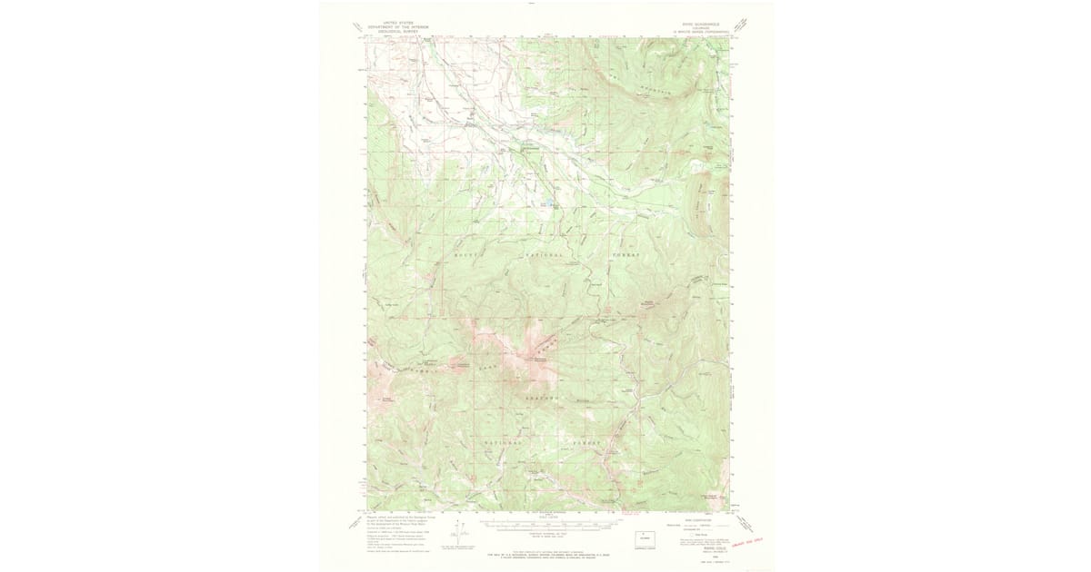 1956 Map of Rand, Jackson County, CO — High-Res, 1969 Print #2 | Pastmaps
