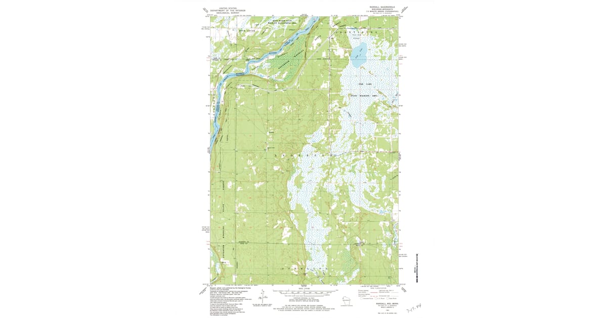 1983 Map of Randall, Burnett County, WI — High-Res | Pastmaps
