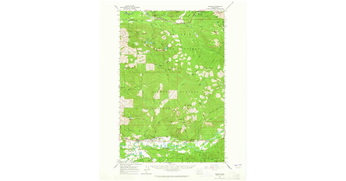 1962 Map of Randle, Lewis County, WA — High-Res | Pastmaps