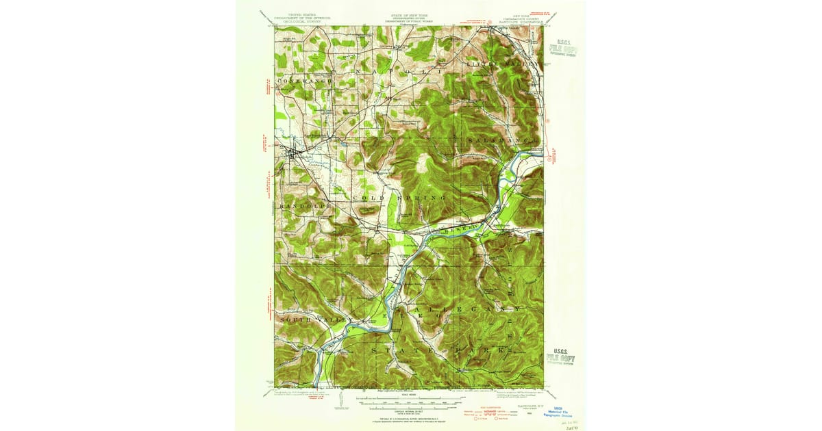 1922 Map of Randolph, Cattaraugus County, NY — High-Res | Pastmaps