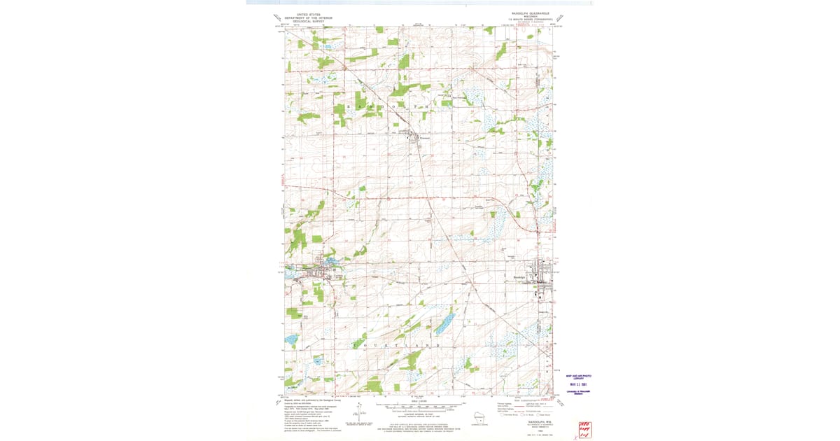 1980 Map of Randolph, WI — High-Res | Pastmaps