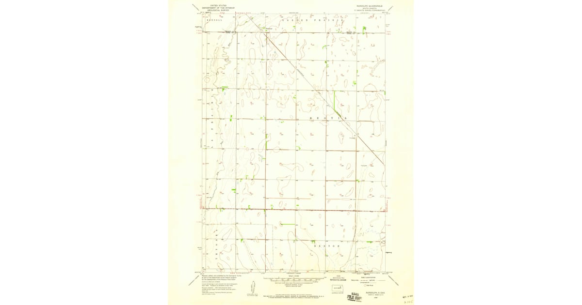 1958 Map of Randolph, Spink County, SD — High-Res | Pastmaps