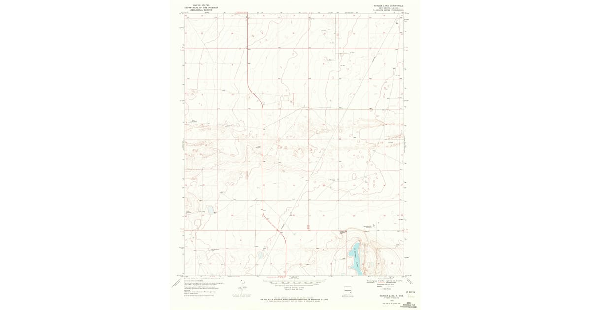 1970 Map of Ranger Lake, Lea County, NM — High-Res | Pastmaps