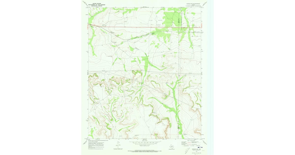 1970 Map of Rankin NE, Upton County, TX — High-Res | Pastmaps