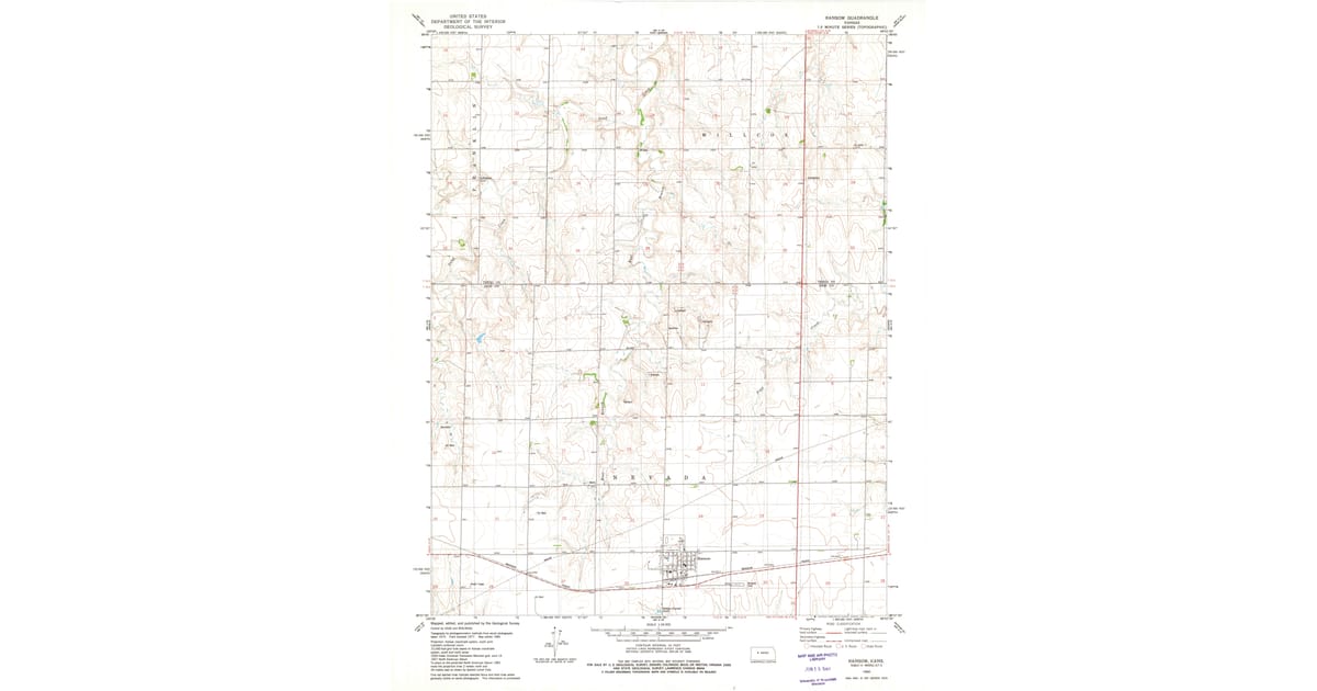 1980 Map of Ransom, KS — High-Res | Pastmaps