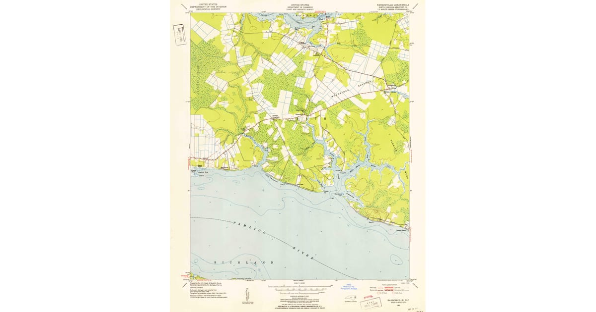 1950s Maps of Burbage Crossroads, NC | Pastmaps
