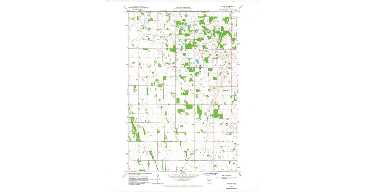 1966 Map of Ranum, Norman County, MN — High-Res | Pastmaps