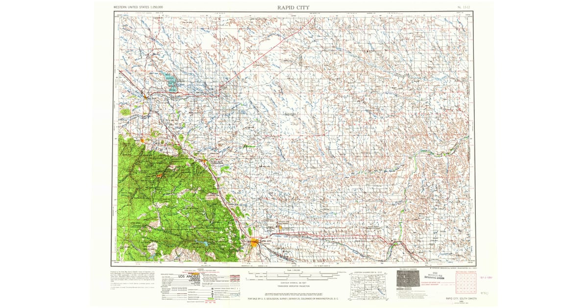 1953 Map of Rapid City, SD — High-Res | Pastmaps