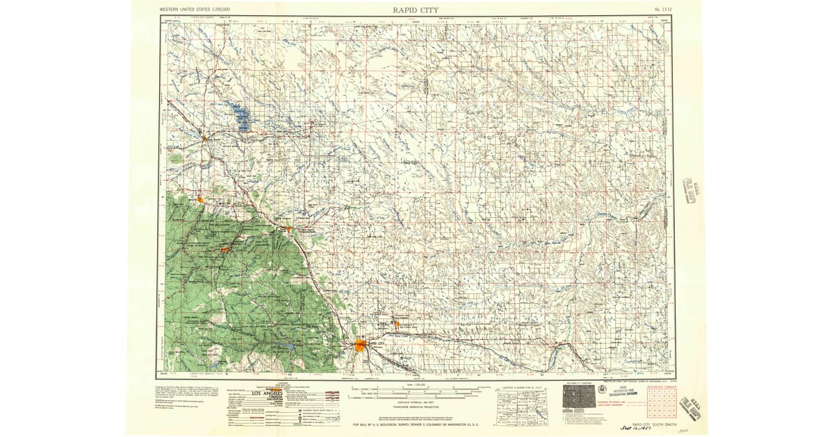 1957 Map of Rapid City, SD — High-Res | Pastmaps