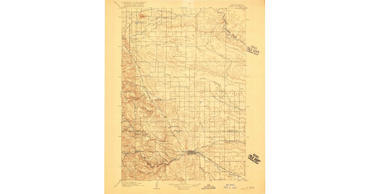 1898 Map of Rapid, Meade County, SD — High-Res | Pastmaps