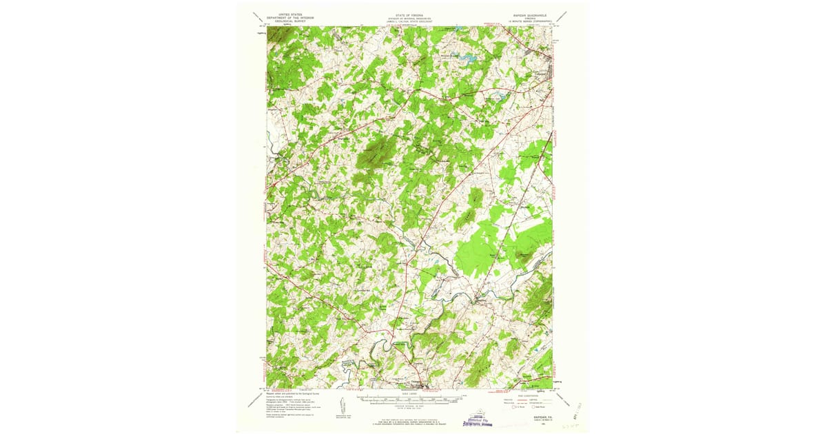 1961 Map of Rapidan, Madison County, VA — High-Res | Pastmaps