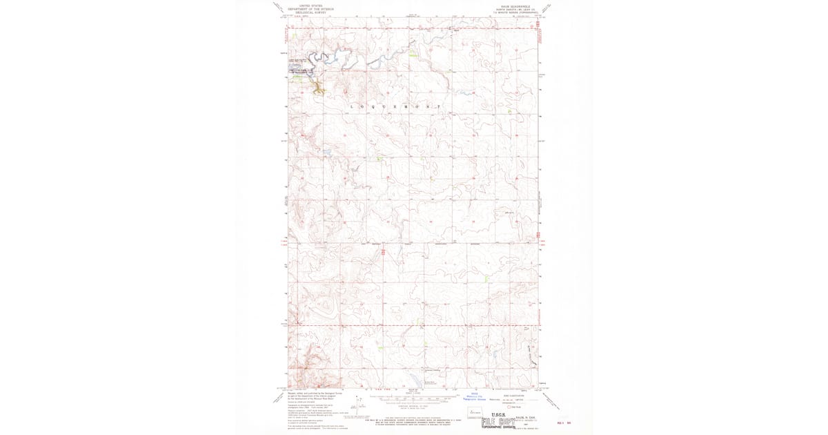 1967 Map of Raub, McLean County, ND — High-Res | Pastmaps