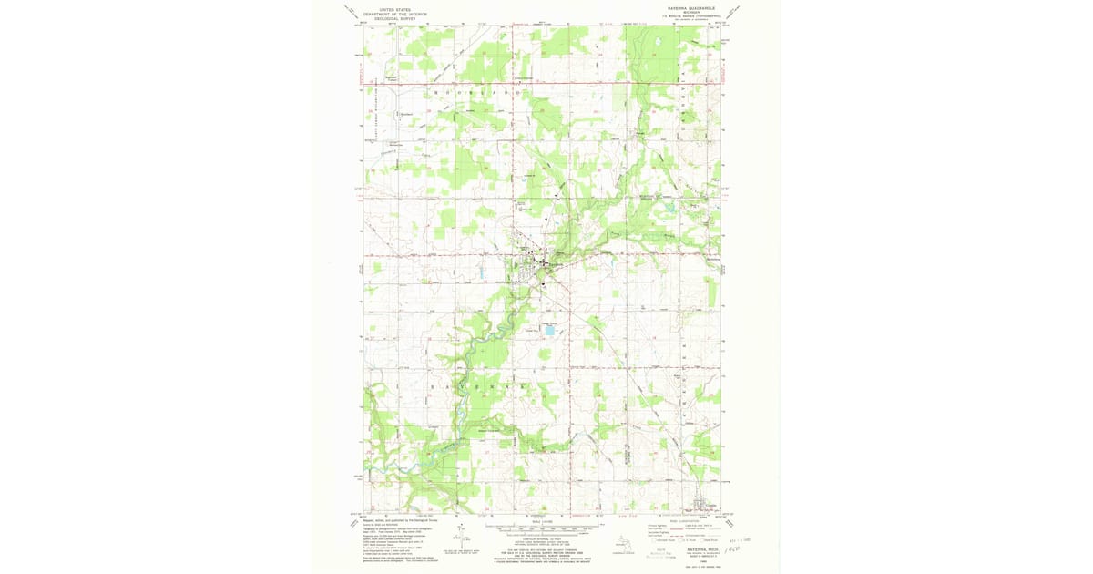 1980 Map of Ravenna, MI — High-Res | Pastmaps