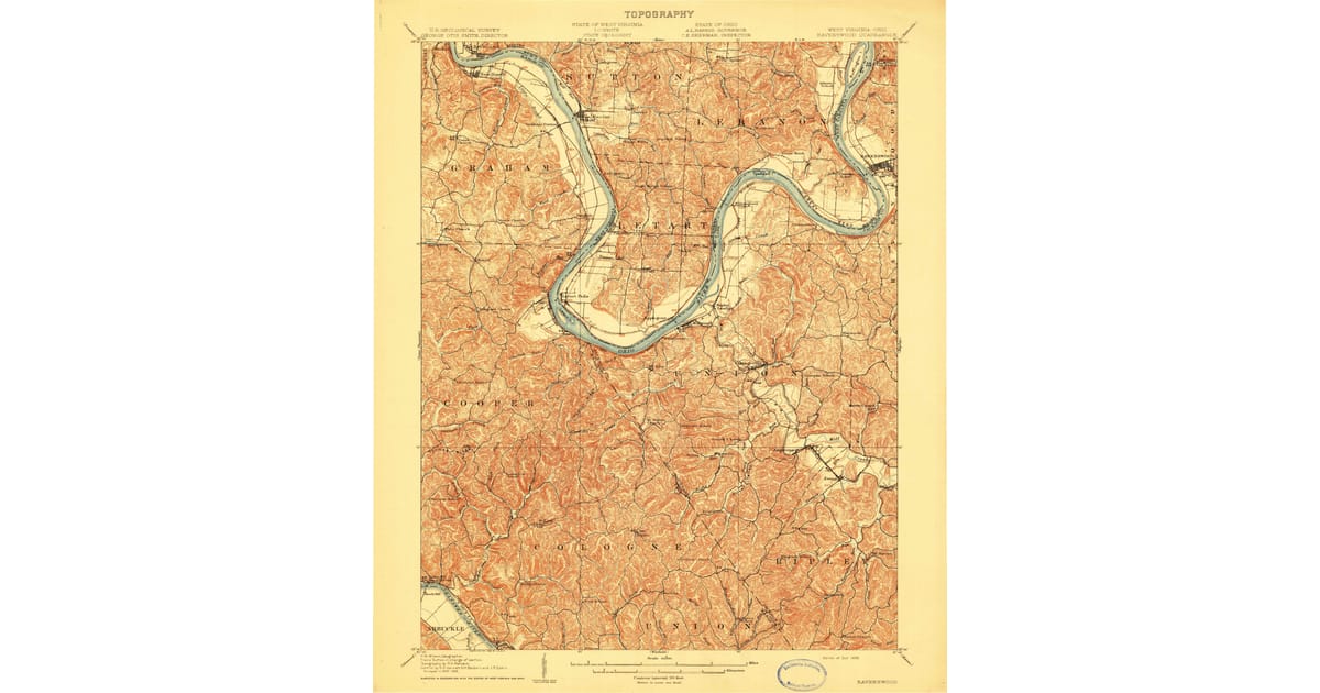 Old Historical Maps of Mount Moriah, WV | Pastmaps