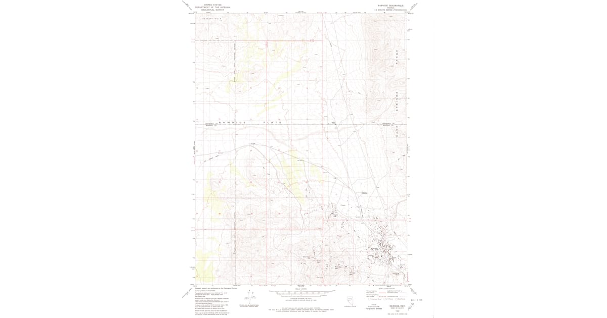 1980 Map of Rawhide, Mineral County, NV — High-Res | Pastmaps