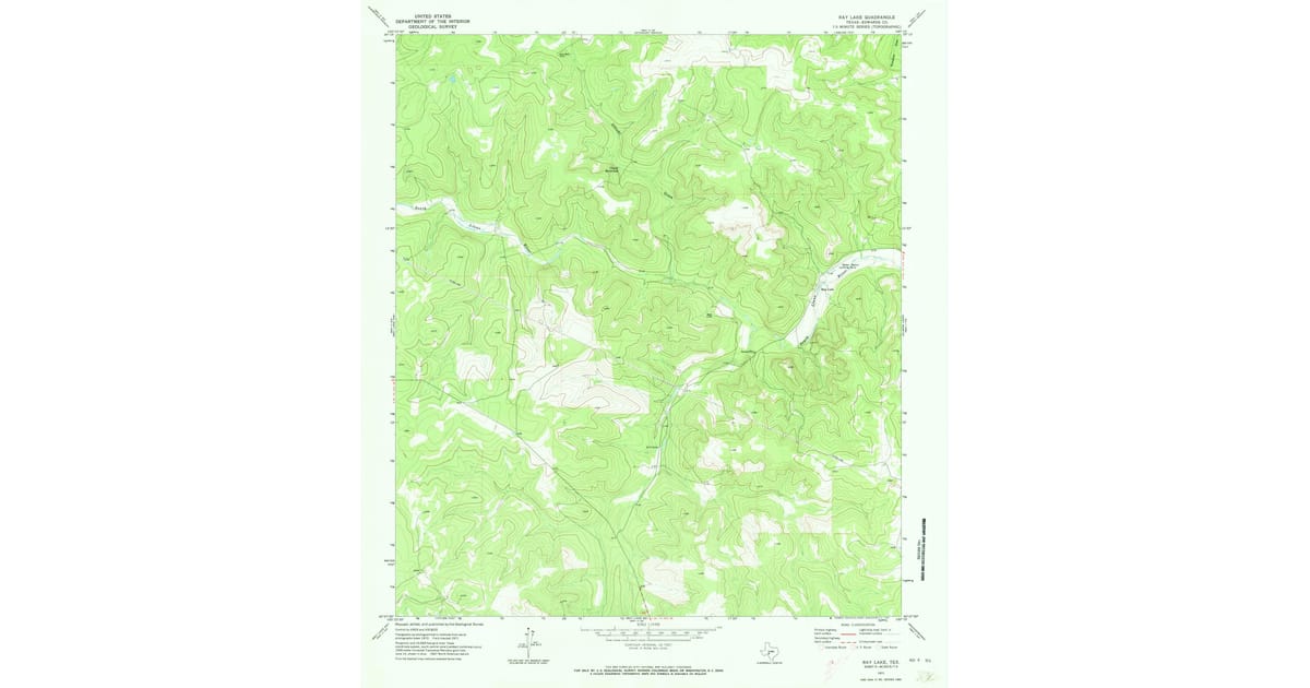 1971 Map of Ray Lake, Edwards County, TX — High-Res | Pastmaps
