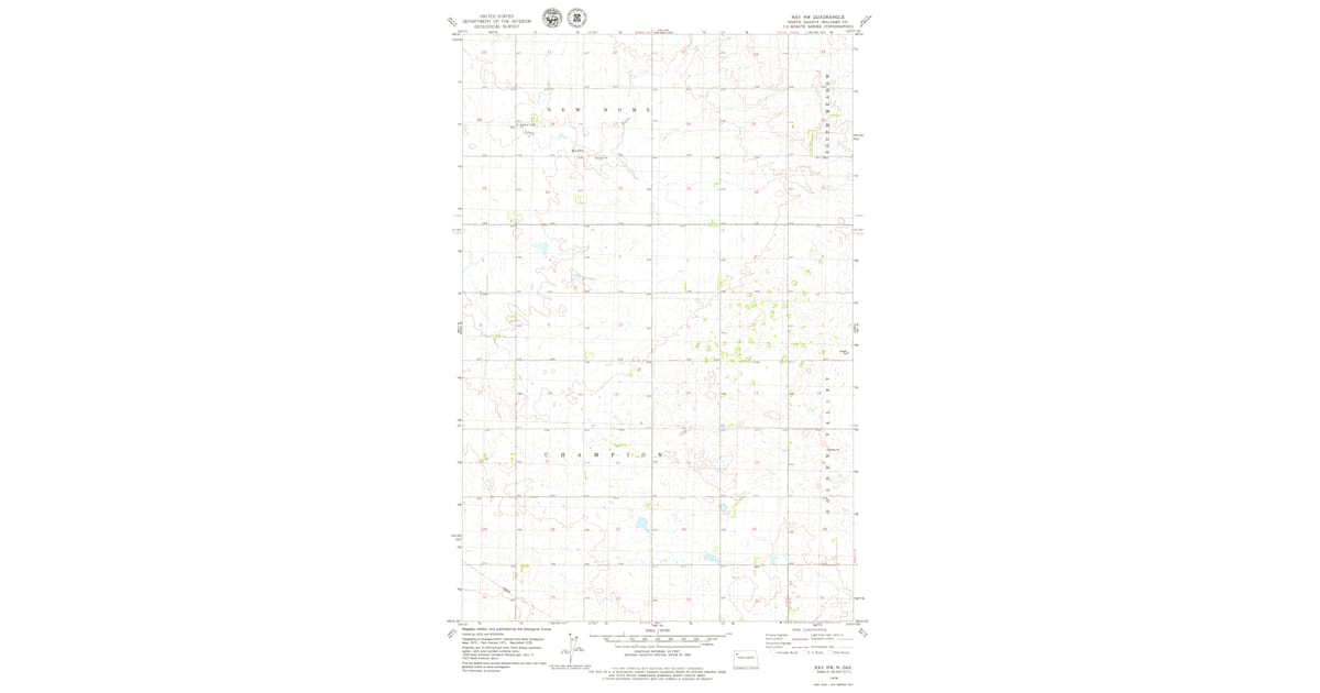1978 Map of Ray NW, Williams County, ND — High-Res | Pastmaps