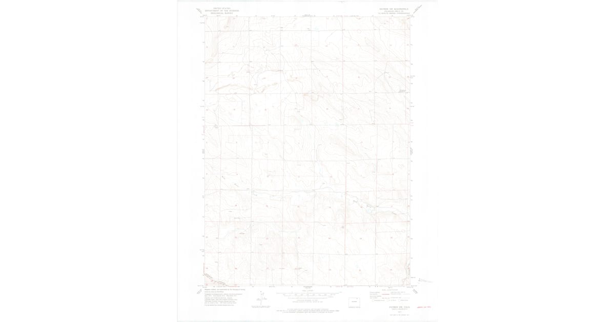 1977 Map of Raymer NW, Weld County, CO — High-Res | Pastmaps