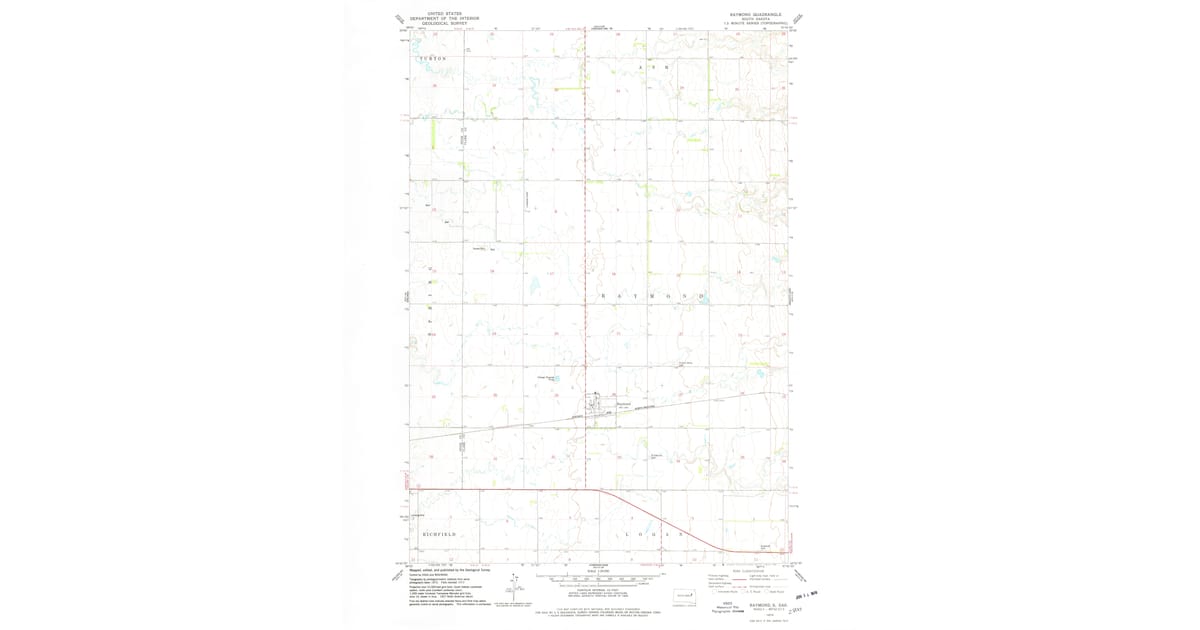 1973 Map of Raymond, SD — High-Res | Pastmaps